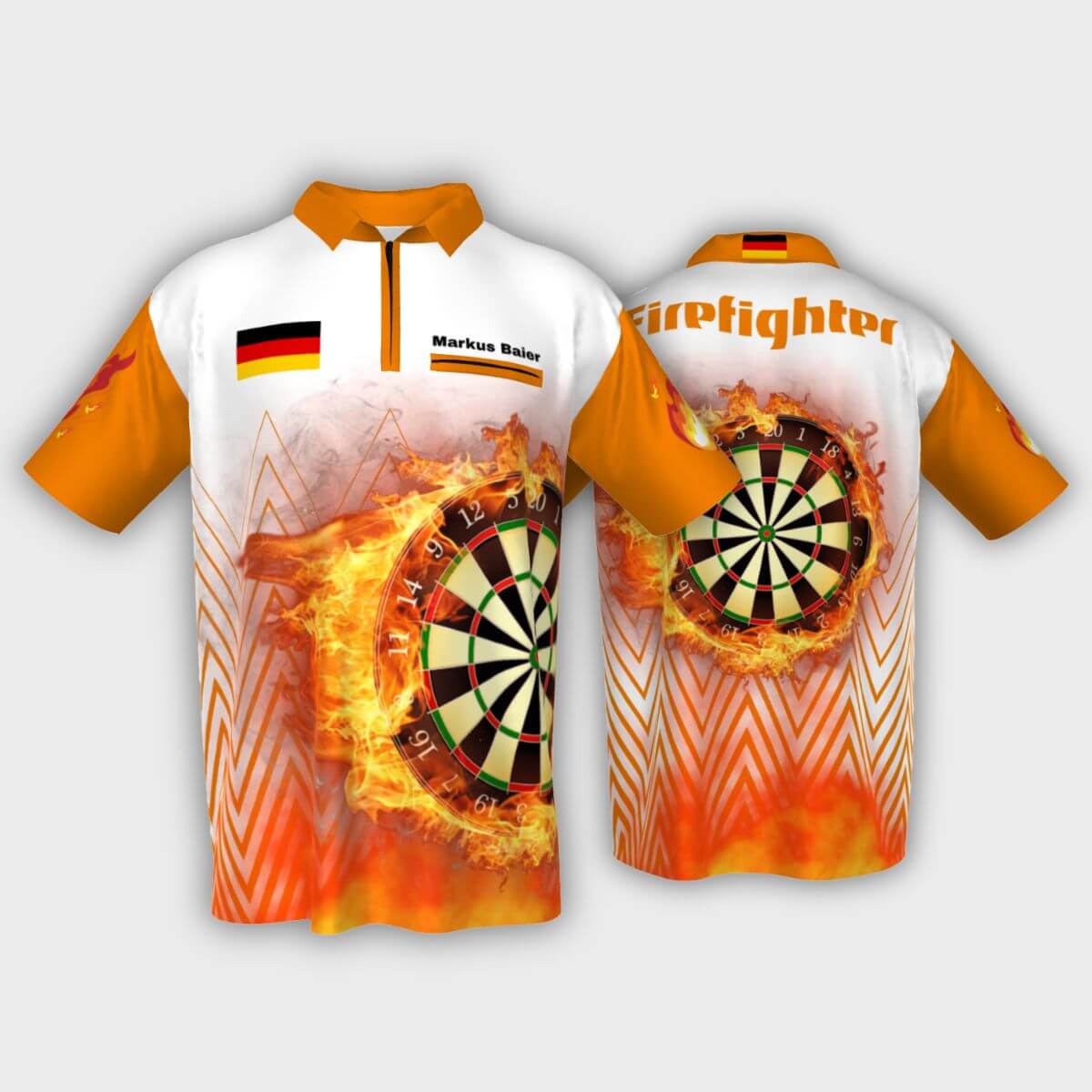 Custom dart shirts (flat collar) with your own design